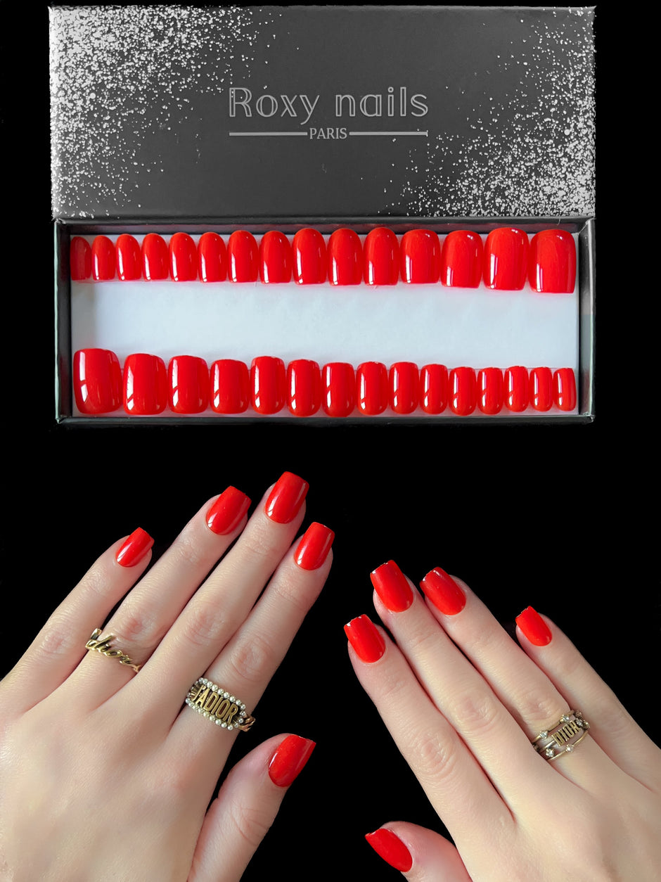 Faux ongles rouges | Roxy Nails Paris | N°1 des Press on Nails – ROXY ...